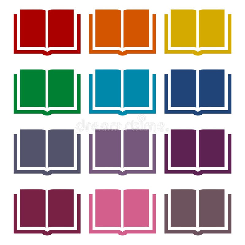 Book Icons set stock vector. Illustration of graphic - 103879187
