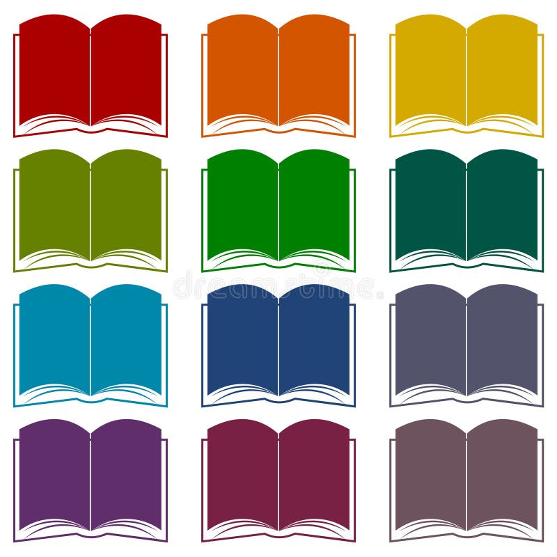 Book icons set stock vector. Illustration of encyclopedia - 101926853