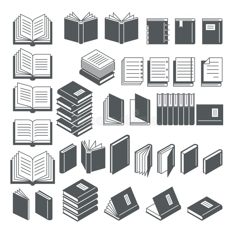 Book icons set stock vector. Illustration of reading - 40831262