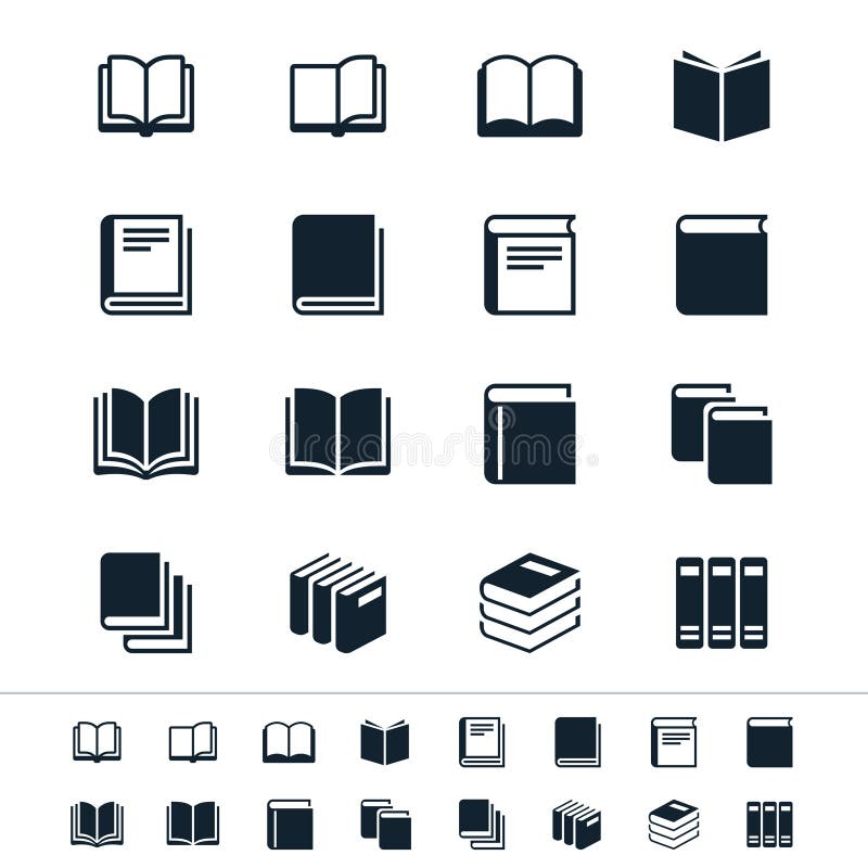 Vector black book icons stock illustration. Illustration of bookstore ...