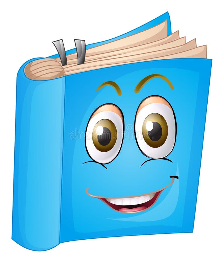 Blue Book Running stock vector. Illustration of cartoon - 53668501