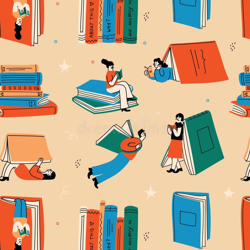 Book Love Pattern Stock Illustrations – 18,093 Book Love Pattern Stock ...