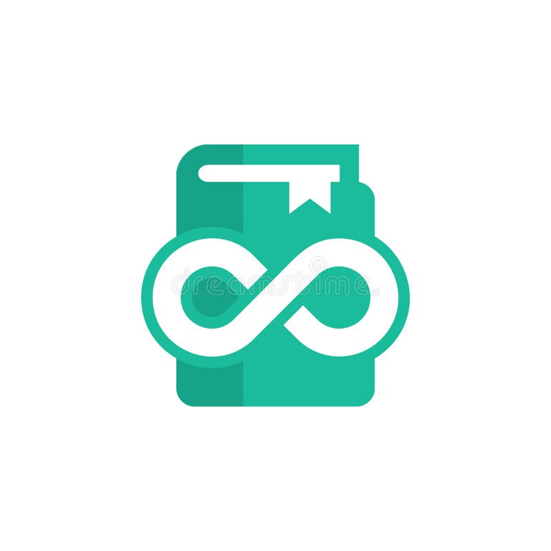 Book Infinity Head Logo Icon Design Stock Vector - Illustration of icon ...