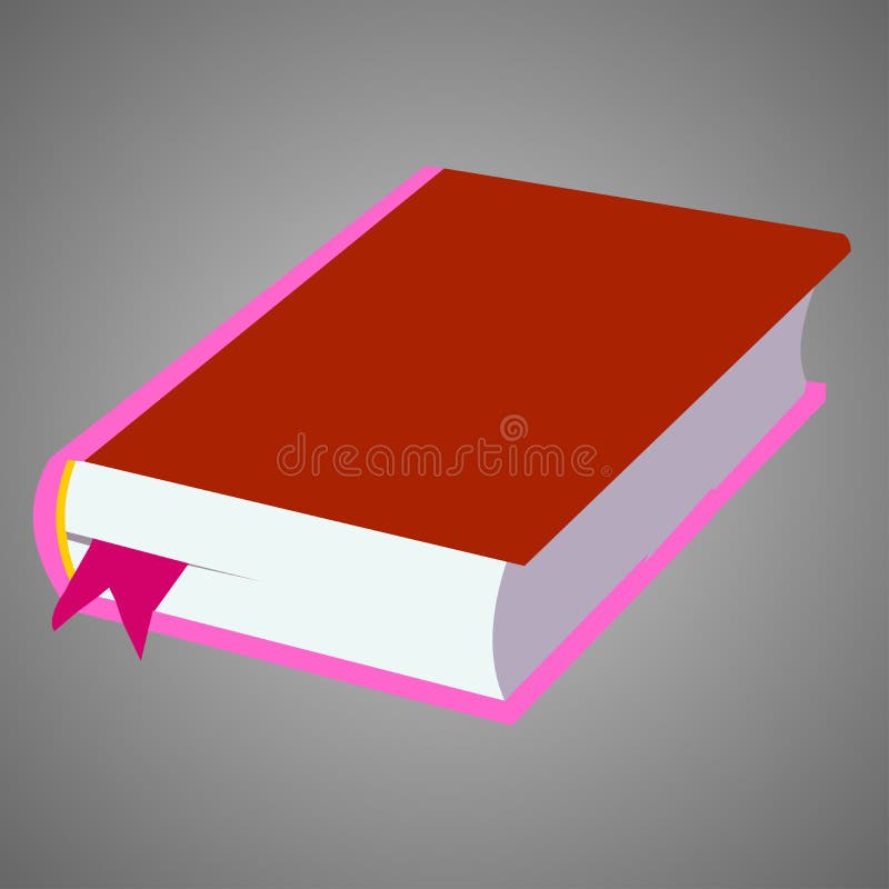 Book Isolated Illustration. Red Book Illustration Stock Vector ...