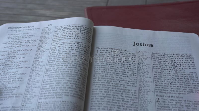 Book of Joshua. stock video. Video of testament, history - 368968123