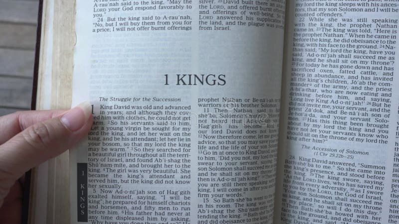 The Book of 1 Kings of the Holy Bible. Stock Footage - Video of ...