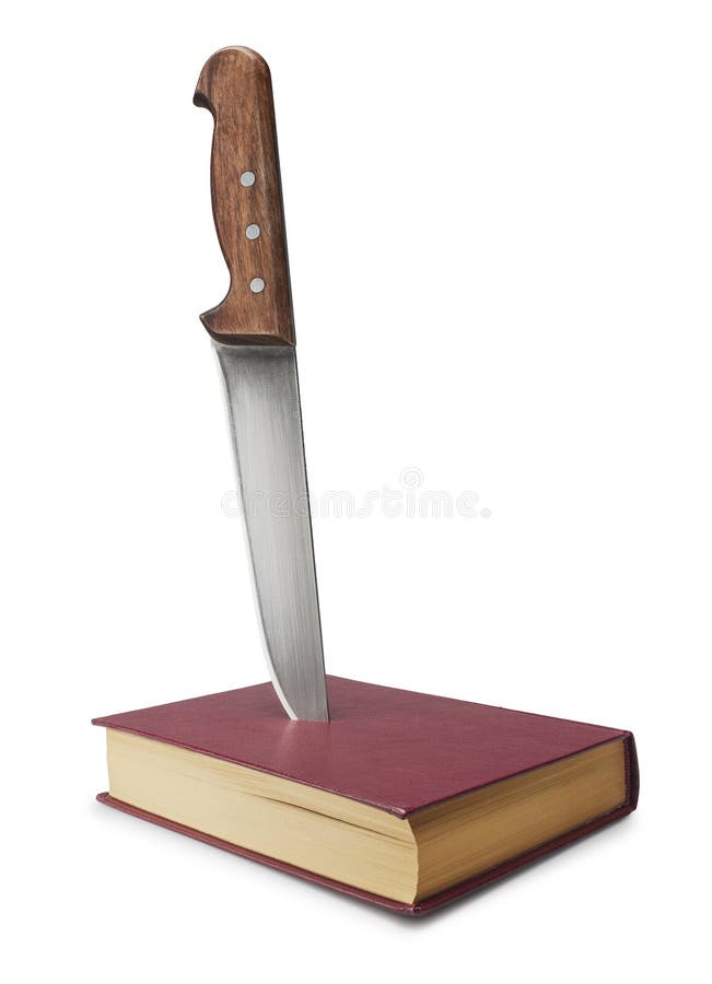 Book stabbed by knife stock photo. Image of learn, page - 27334972