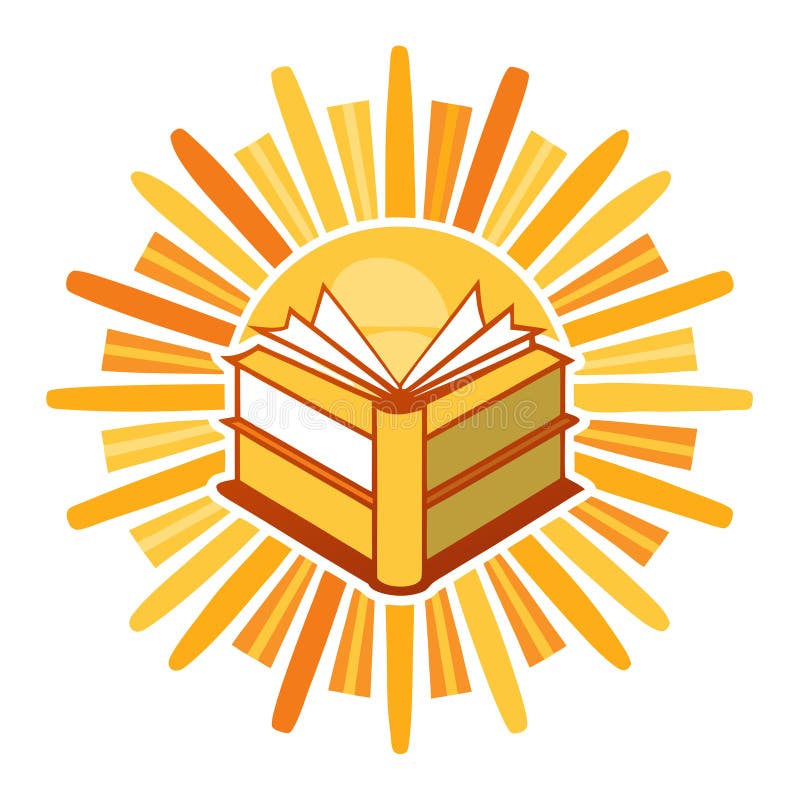 Book of Knowledge Illuminated: an Open Book Symbol Surrounded by ...