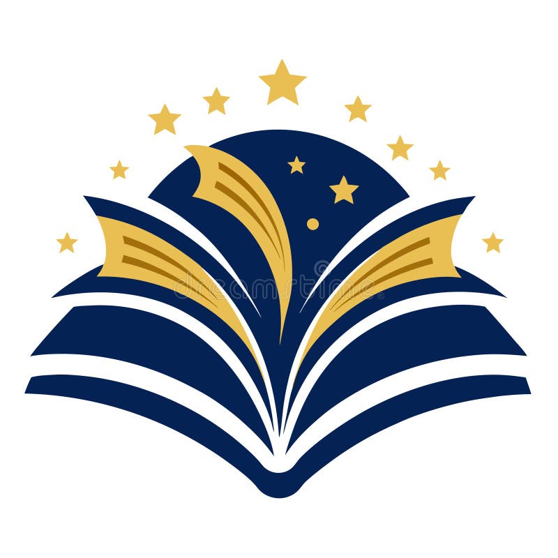 Book of Knowledge Logo with Stars: Education, Learning, and Wisdom ...