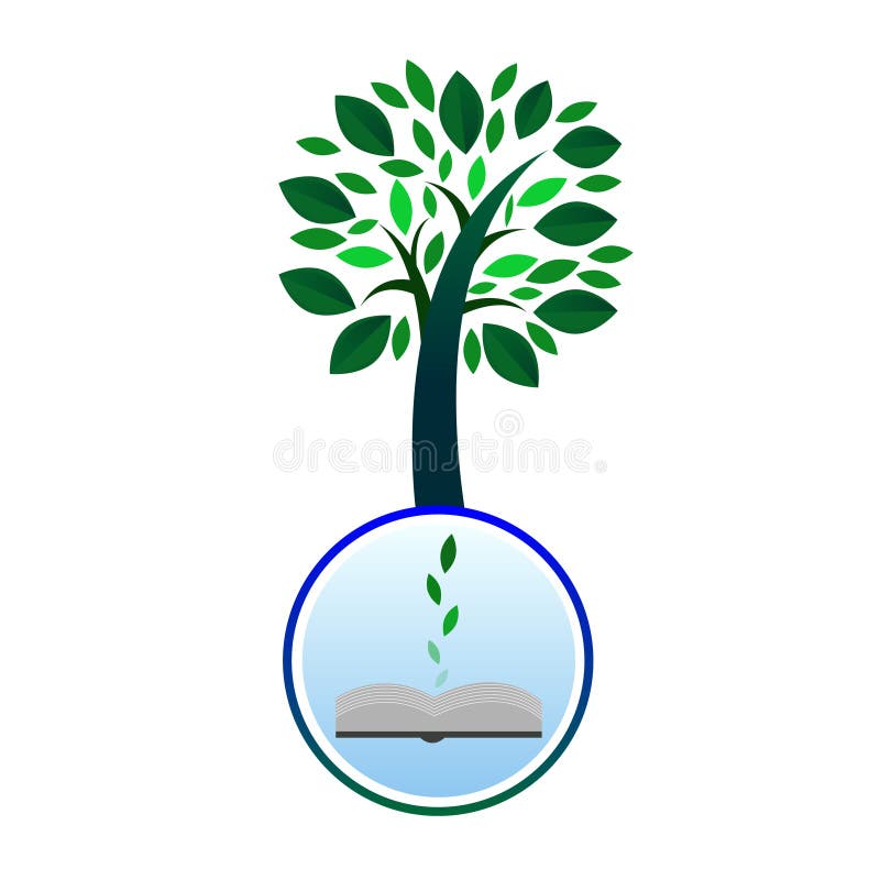 The knowledge tree stock vector. Illustration of blue - 32866740