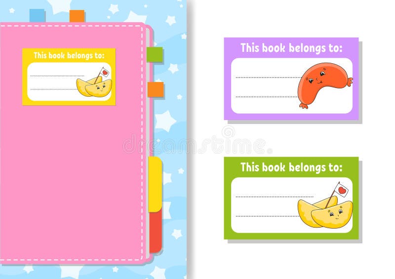 Notebook Label Kids Stock Illustrations – 1,335 Notebook Label Kids ...