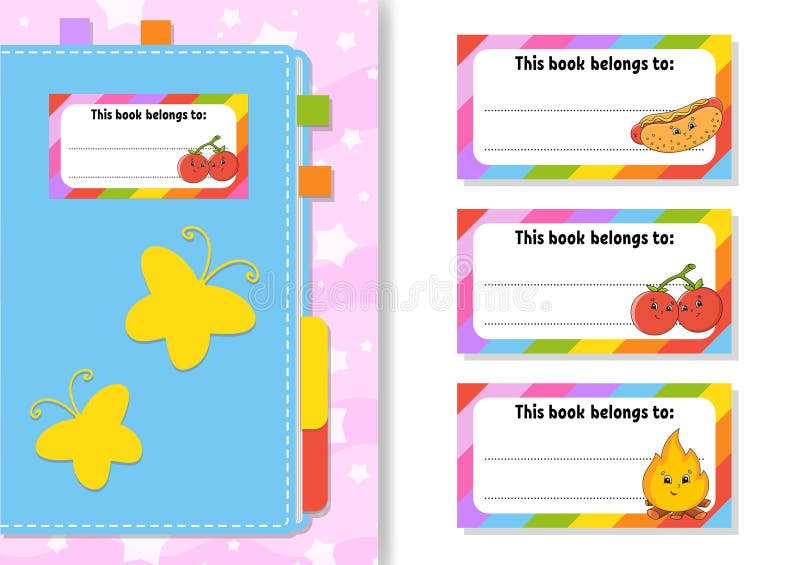 Notebook Label Kids Stock Illustrations – 1,313 Notebook Label Kids ...