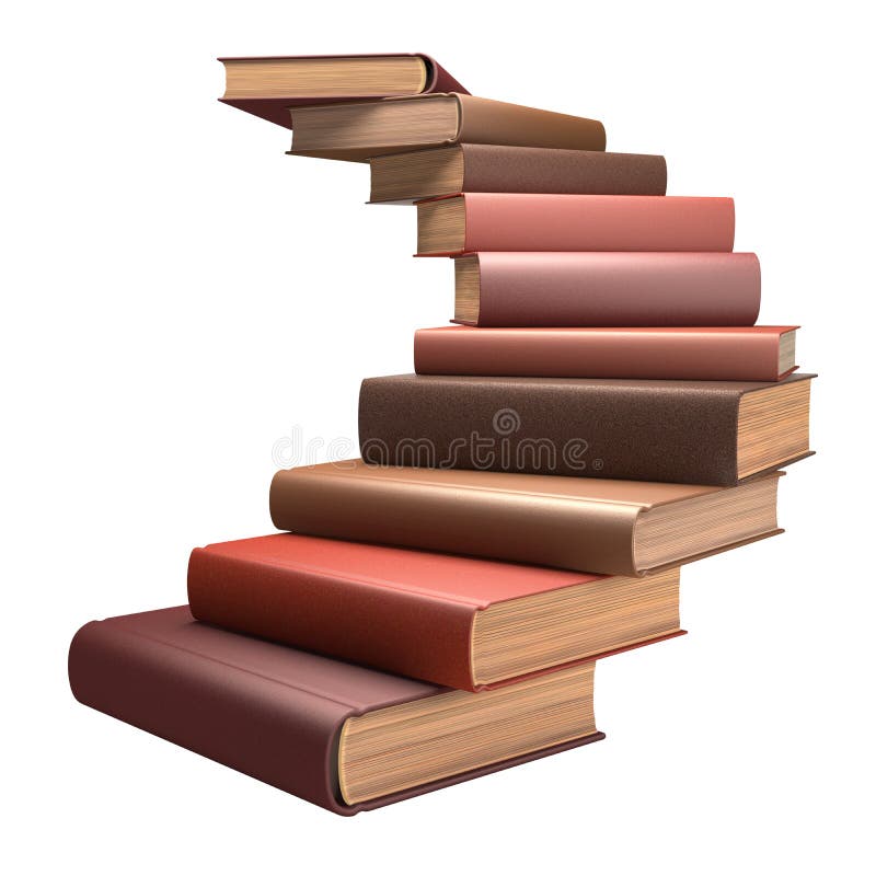 Book stair stock illustration. Illustration of graphic - 29256465