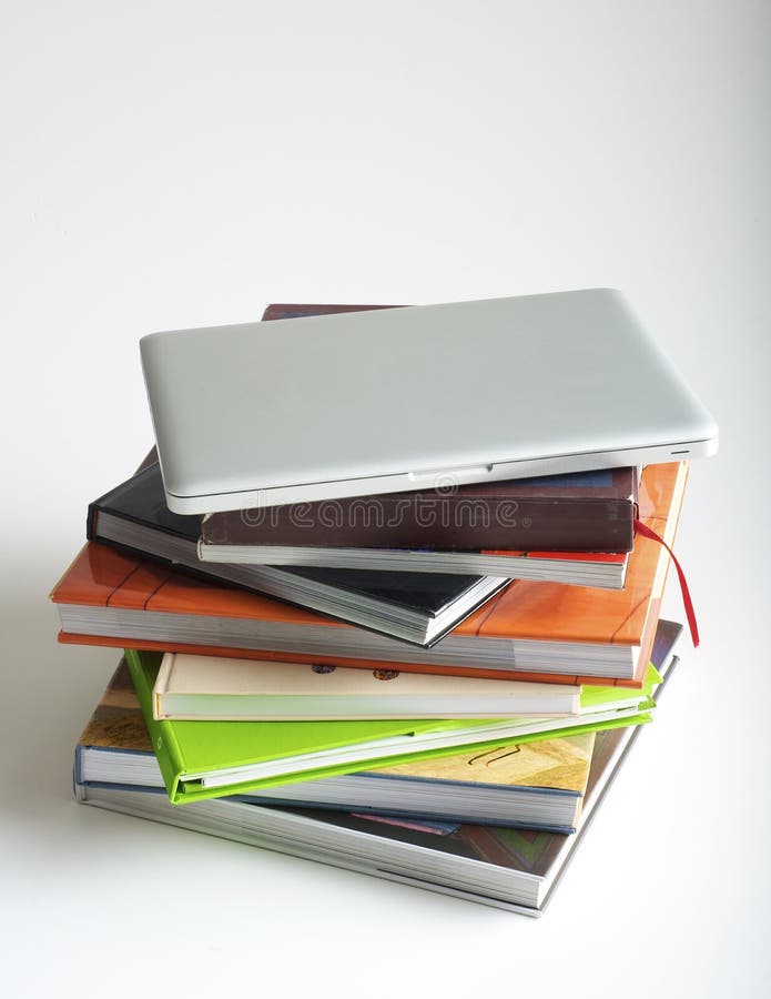 Book and laptop stock image. Image of booklet, copyspace - 12723283