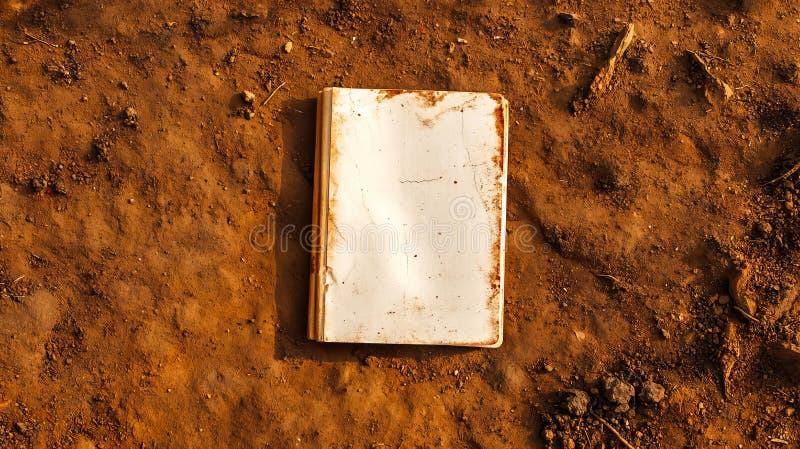A Book Laying on the Ground in the Dirt Stock Image - Image of ...