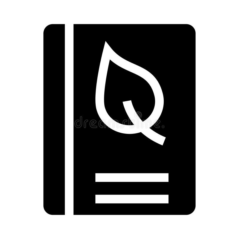 Book leaf glyphs icon stock illustration. Illustration of idea - 115462330