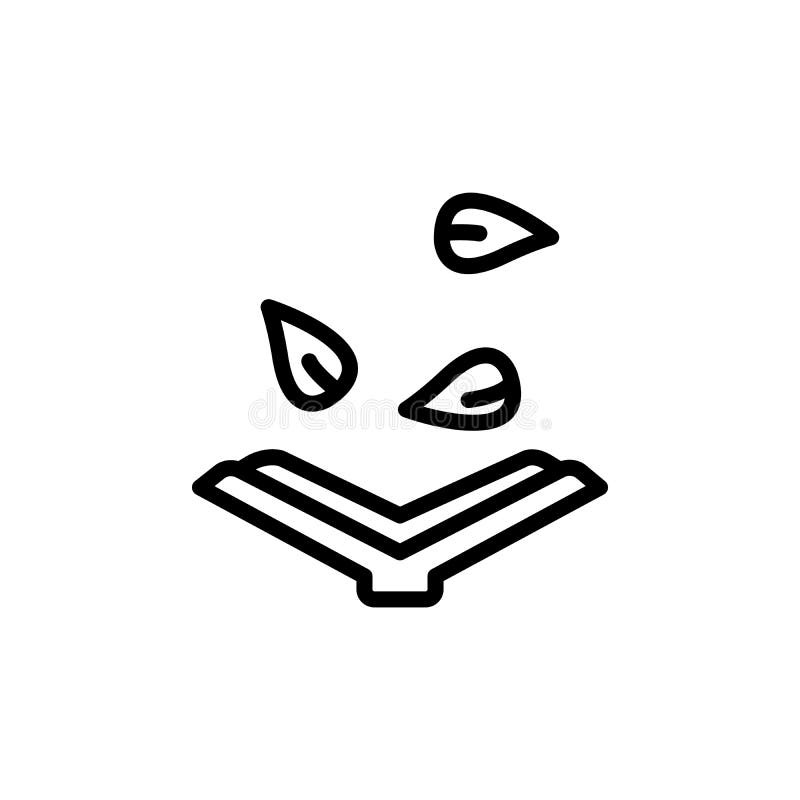 Book Leaf Icon. Simple Line, Outline Vector Elements of Botanicals ...