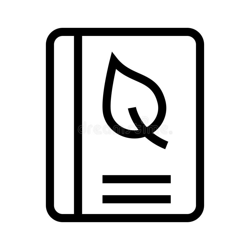 Book leaf color line icon stock illustration. Illustration of apps ...