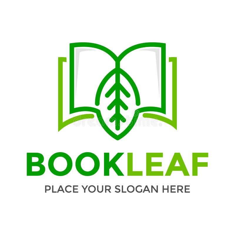 Book Leaf Vector Logo Template. this Design Use Nature Symbol Stock ...