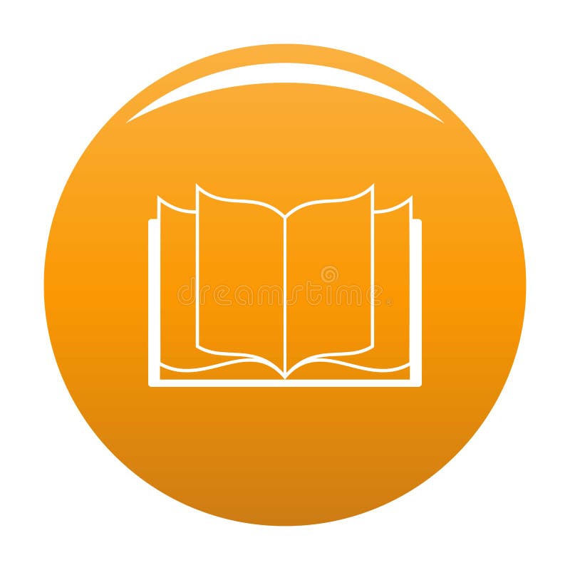 Book learning icon orange stock illustration. Illustration of ...