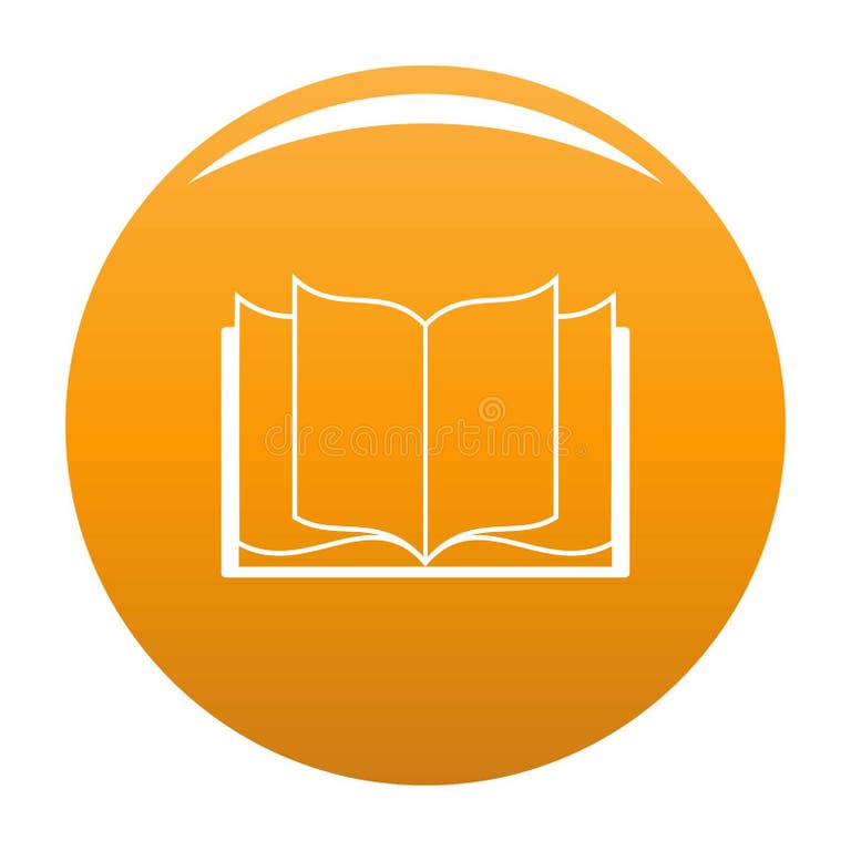 Book learning icon orange stock illustration. Illustration of ...