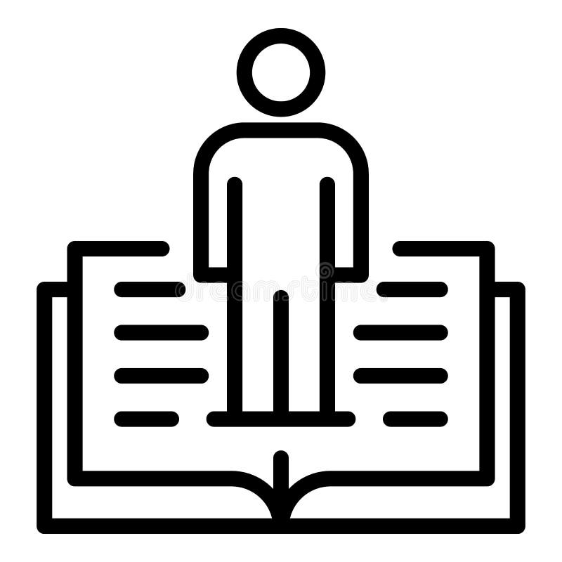 Book Learning Icon, Outline Style Stock Vector - Illustration of icon ...