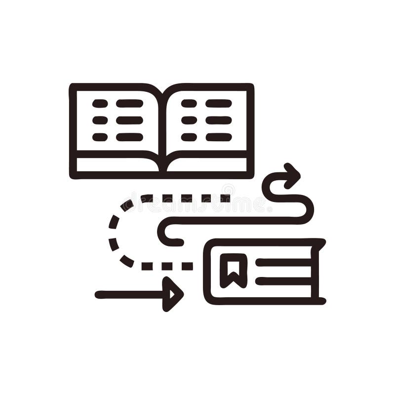 Book and Learning Process Icon Representing Education or Knowledge ...