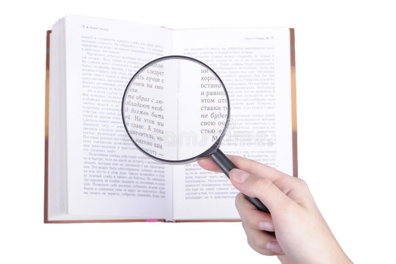 Lens on book stock photo. Image of document, look, increase - 21043272
