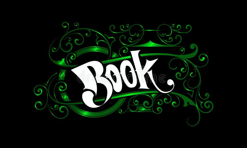 BOOK Lettering Custom Style Design Stock Illustration - Illustration of ...