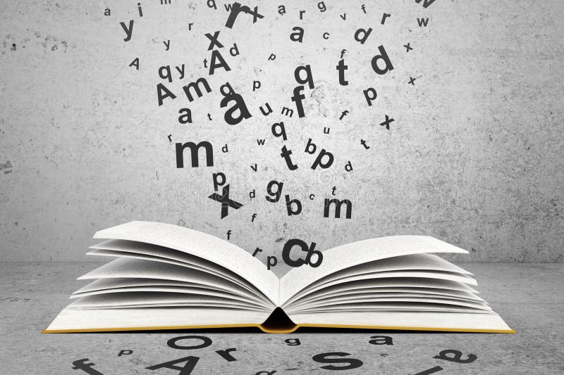 Book with letters stock photo. Image of render, idea - 28636614