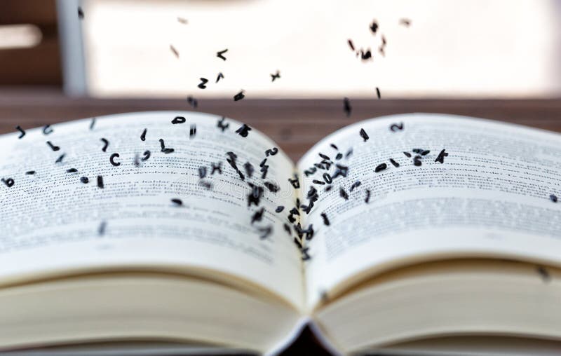 Book with letters stock image. Image of document, table - 156700235