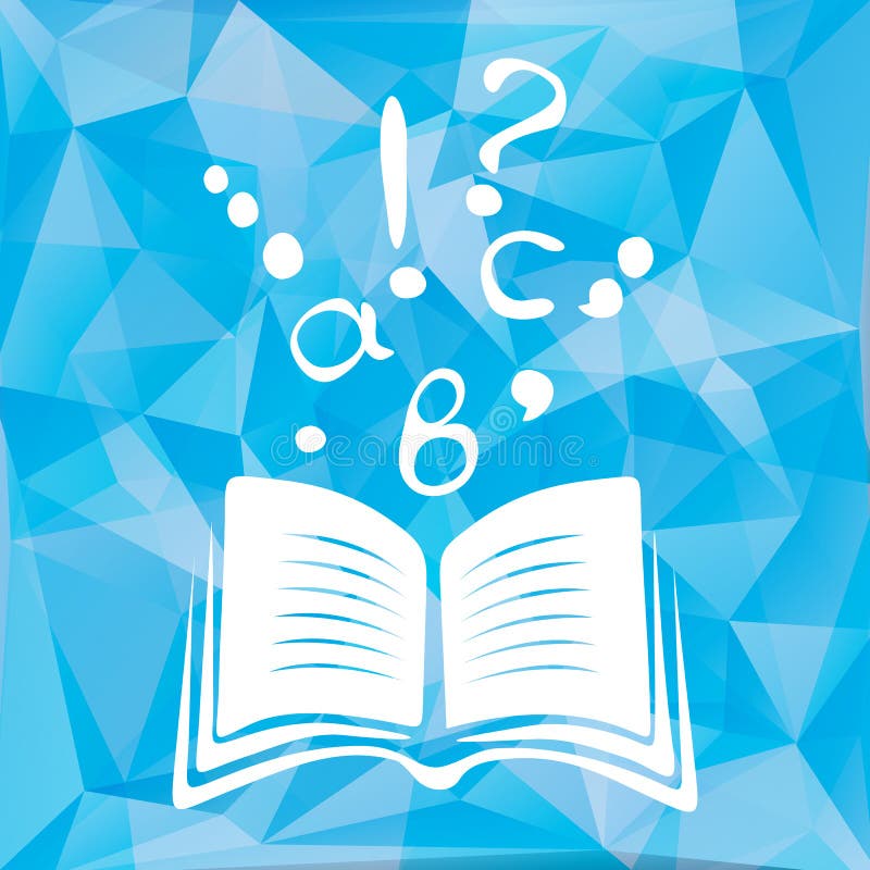 Book and letters stock vector. Illustration of polyhedron - 57892024