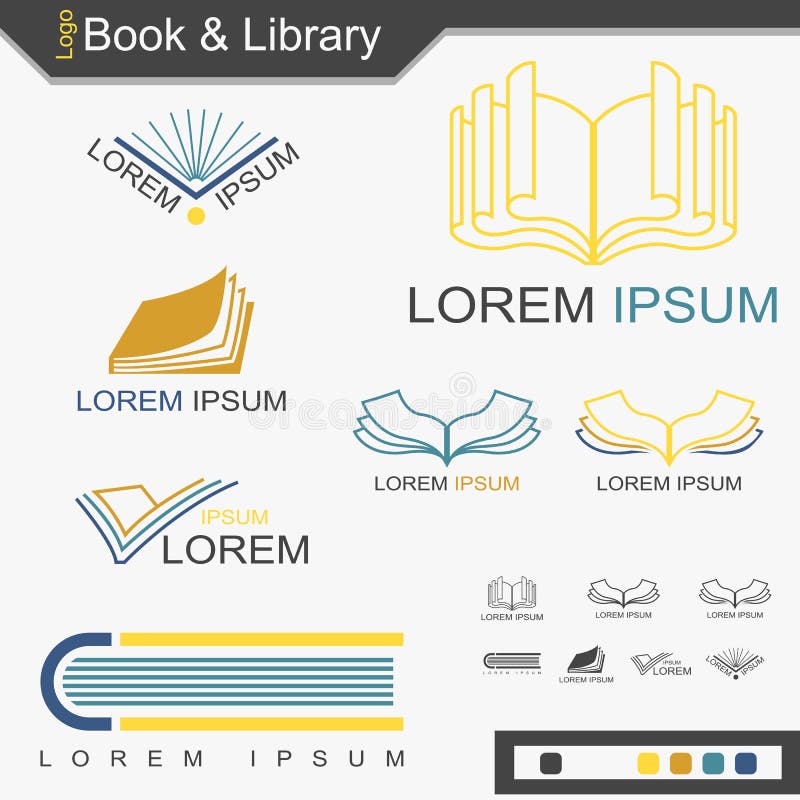 Book and Library Logo - Vector Stock Vector - Illustration of document ...
