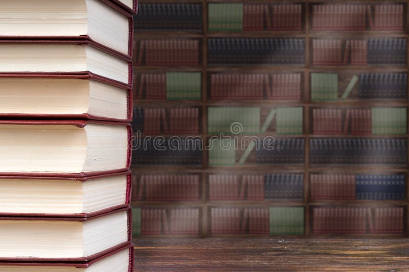 Book in Library with Open Textbook,education Learning Concept Stock ...