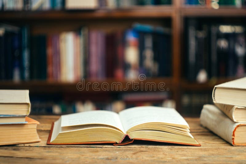 The Book in the Library School, University, College on the Table ...