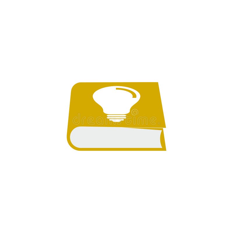 Book Light Bulb Icon Logo stock vector. Illustration of lightbulb ...