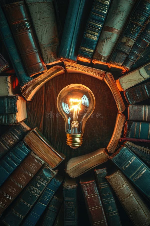 Book Light Bulb. Selective Focus Stock Image - Image of success, paper ...