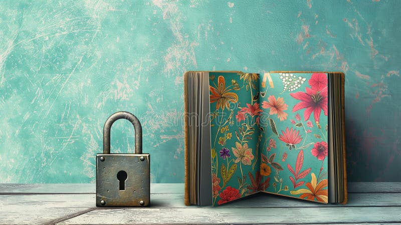 A Book with a Lock on the Front, Meaning for Knowledge Stock Photo ...