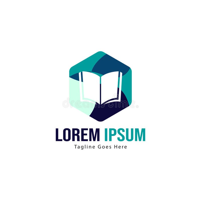 Book Logo Template Design. Minimalist Book Logo with Modern Frame Stock ...