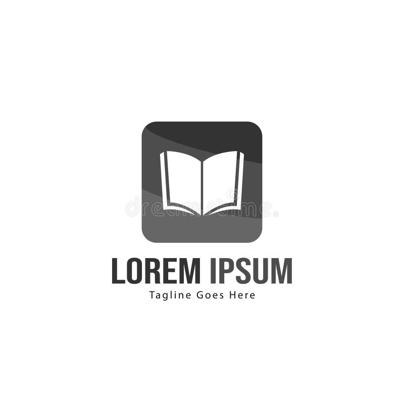 Book Logo Template Design. Minimalist Book Logo with Modern Frame Stock ...