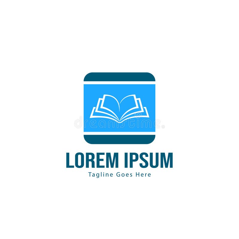 Book Logo Template Design. Minimalist Book Logo with Modern Frame Stock ...