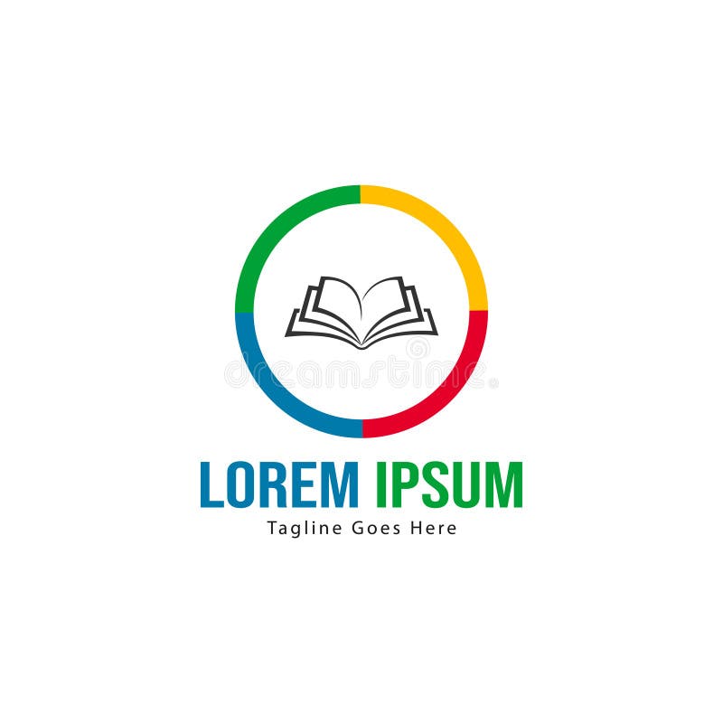 Book Logo Template Design. Minimalist Book Logo with Modern Frame Stock ...