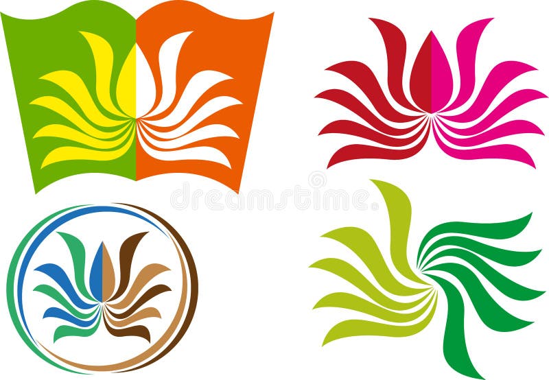 Collection lotus logos stock vector. Illustration of design - 31032748