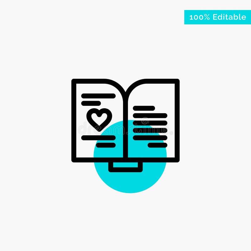 Book, Love, Heart, Wedding Line Icon with 5 Steps Presentation ...