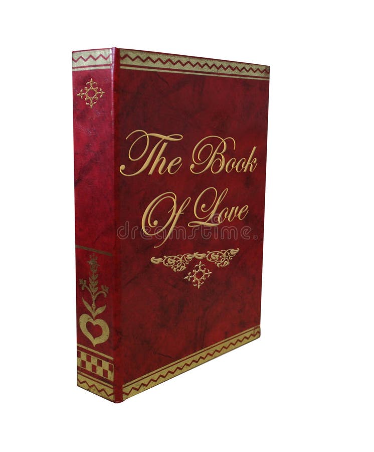 Book of Love Isolated on White Stock Illustration - Illustration of ...