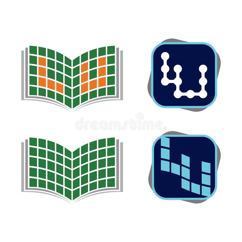 Book Lu Square Logo Icon Template Stock Vector - Illustration of vector ...