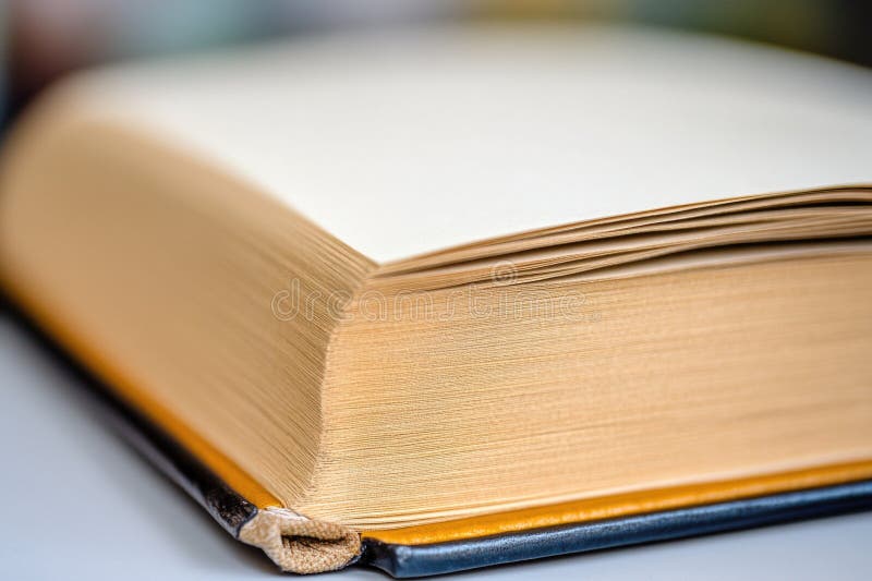 A Book Lying Flat on a Surface, Ready To Be Read Stock Photo - Image of ...