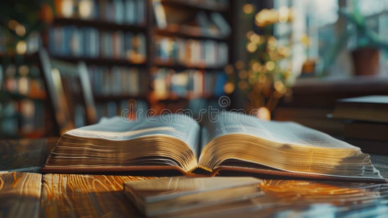 Book Lying Open Wooden Table Ready Reading Stock Photos - Free ...