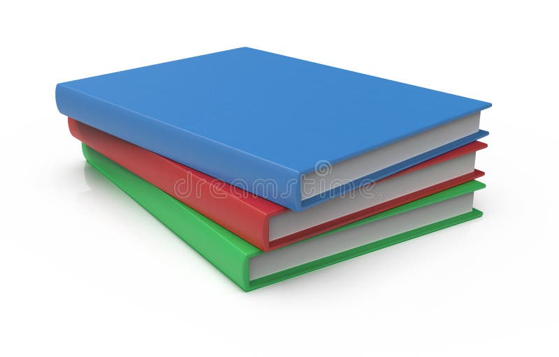 Book Made in 3D Used for Mockup with Shadow and Reflection on White ...