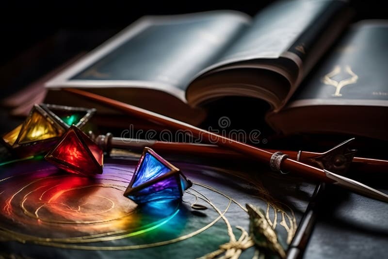 Book of Magic and Arrows. Neural Network AI Generated Stock ...